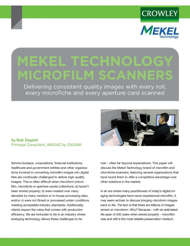 Scanner Comparisons Lead to Measurable ROI - The Crowley Company